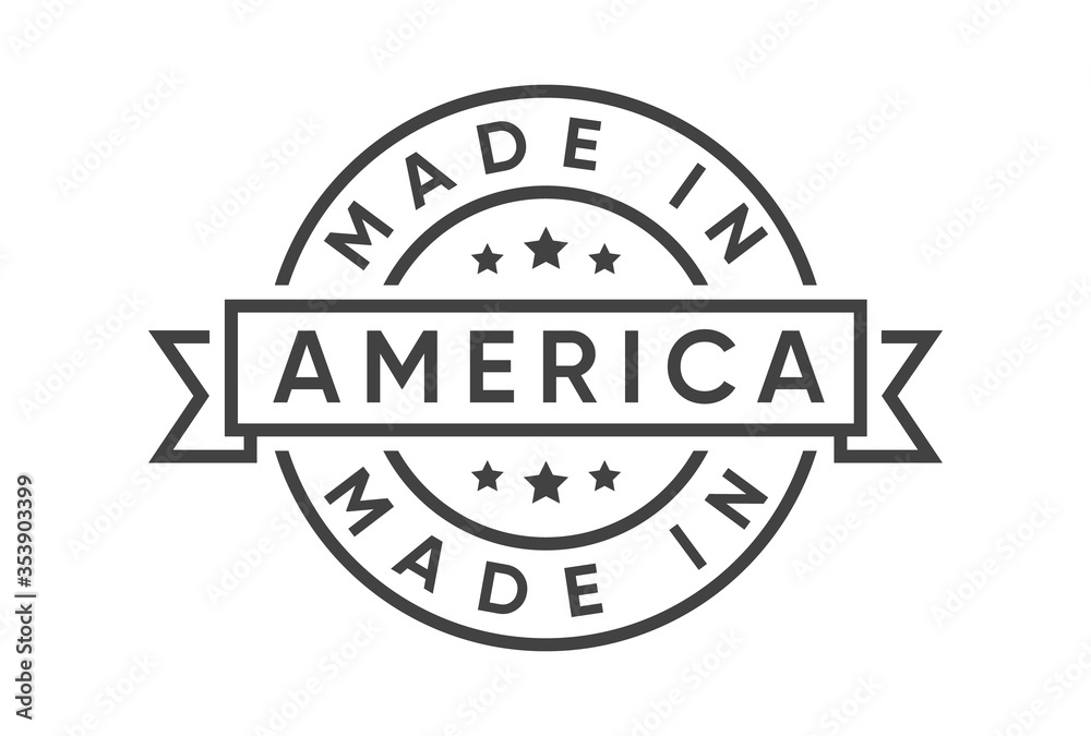 Made in America , usa , Stamp icon design Stock Vector | Adobe Stock
