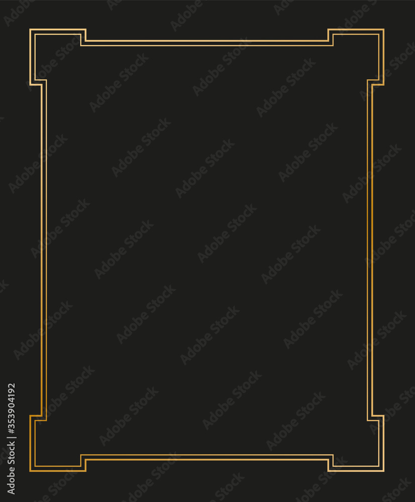 Vector illustration of art deco borders and frames. Creative pattern in ...