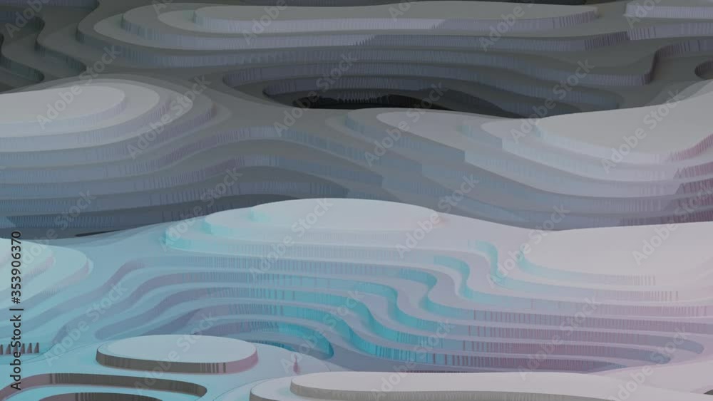 loop abstract top view animation Of objects that are layered smoothly ...