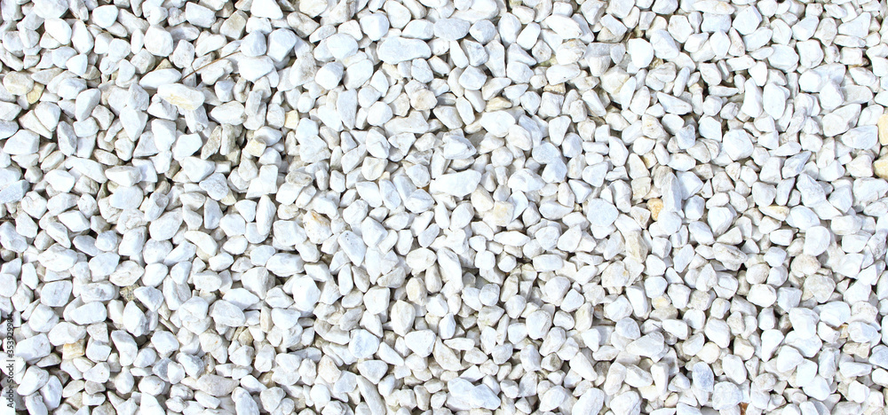 Small white stone gravel background texture. Outdoors. Stock Photo ...
