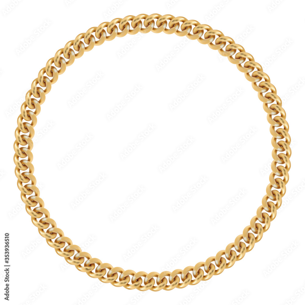 Gold chain Stock Vector | Adobe Stock