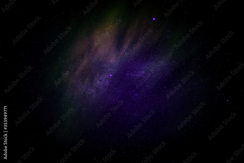 Detailed Starts in the Night sky. Dark mode background with northern ...