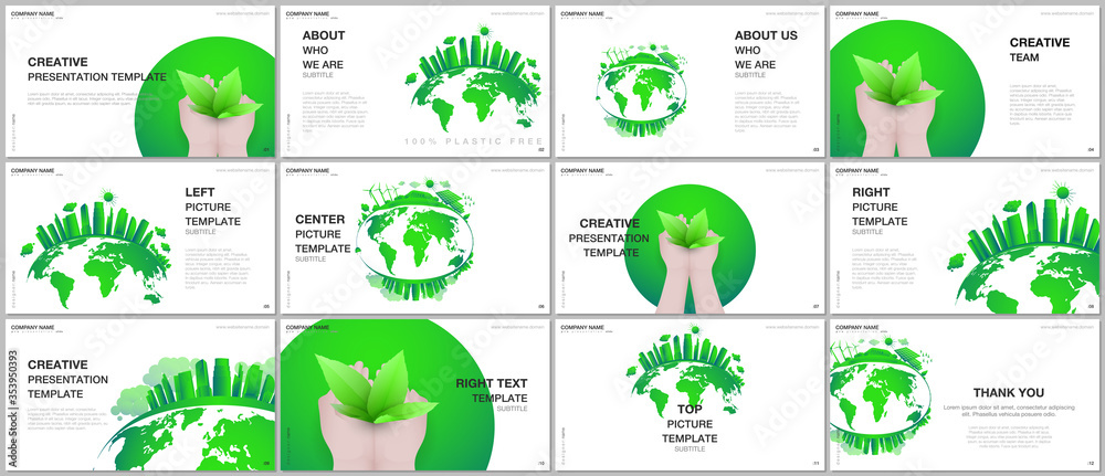 Presentation design vector templates, multipurpose template for ...