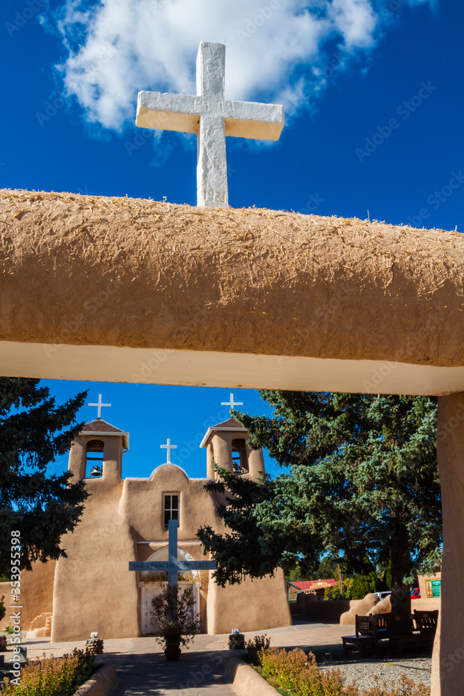 Small White Cross on The Front Gate of the San Francisco de Asís ...