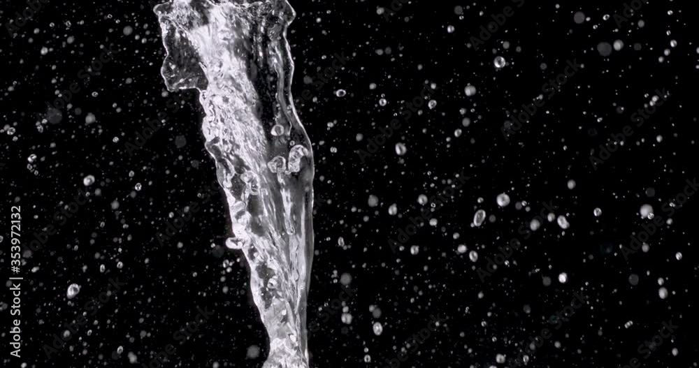 spray of water bursting from the bottom of the screen and water ...