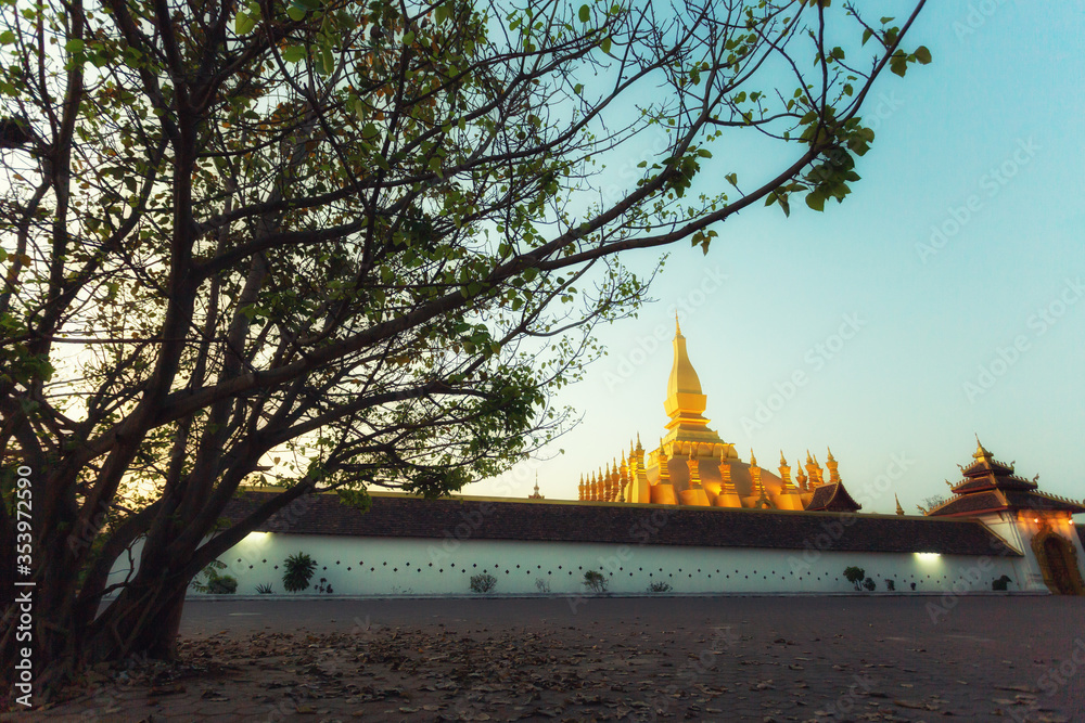 Pha That Luang Vientiane, Laos. That-Luang Golden Pagoda in Vientiane ...