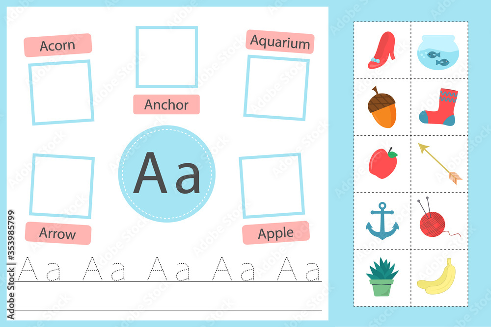 Alphabet tracing worksheet for preschool and kindergarten. Writing ...