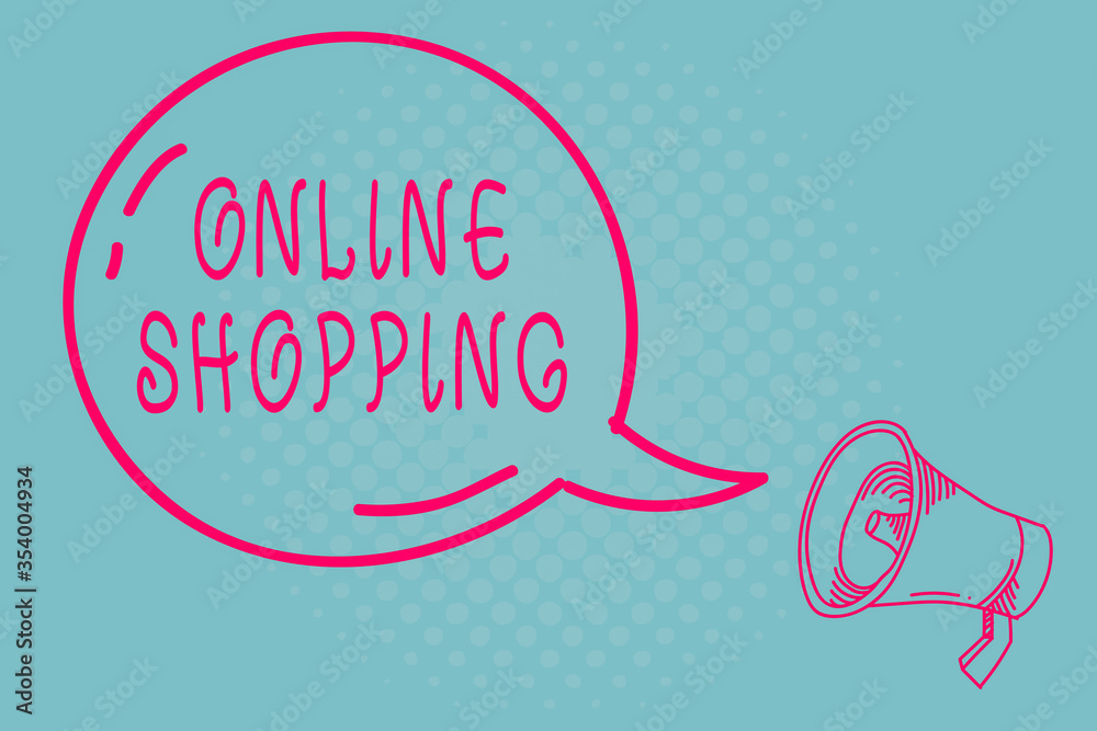 Writing note showing Online Shopping. Business concept for ecommerce ...
