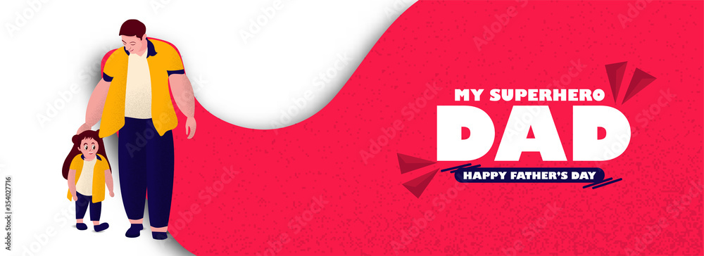 Social media banner design for Happy Father's Day with daughter and ...