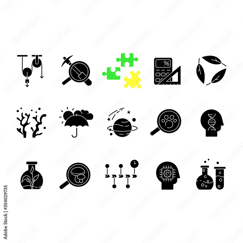 Science Symbols Black And White