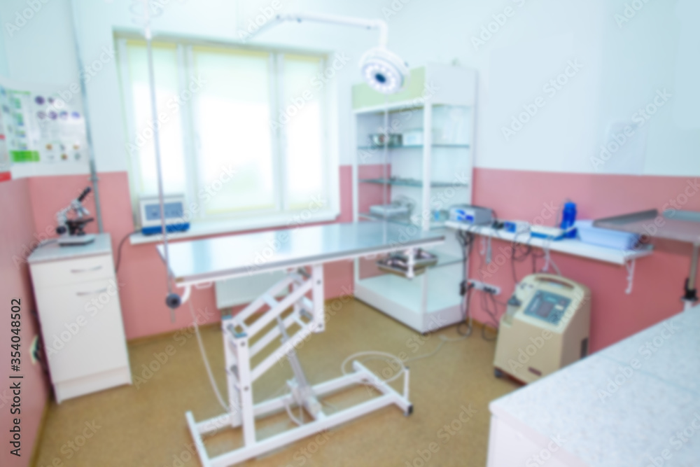 Veterinarian's office. Blurred background for veterinary clinic ...