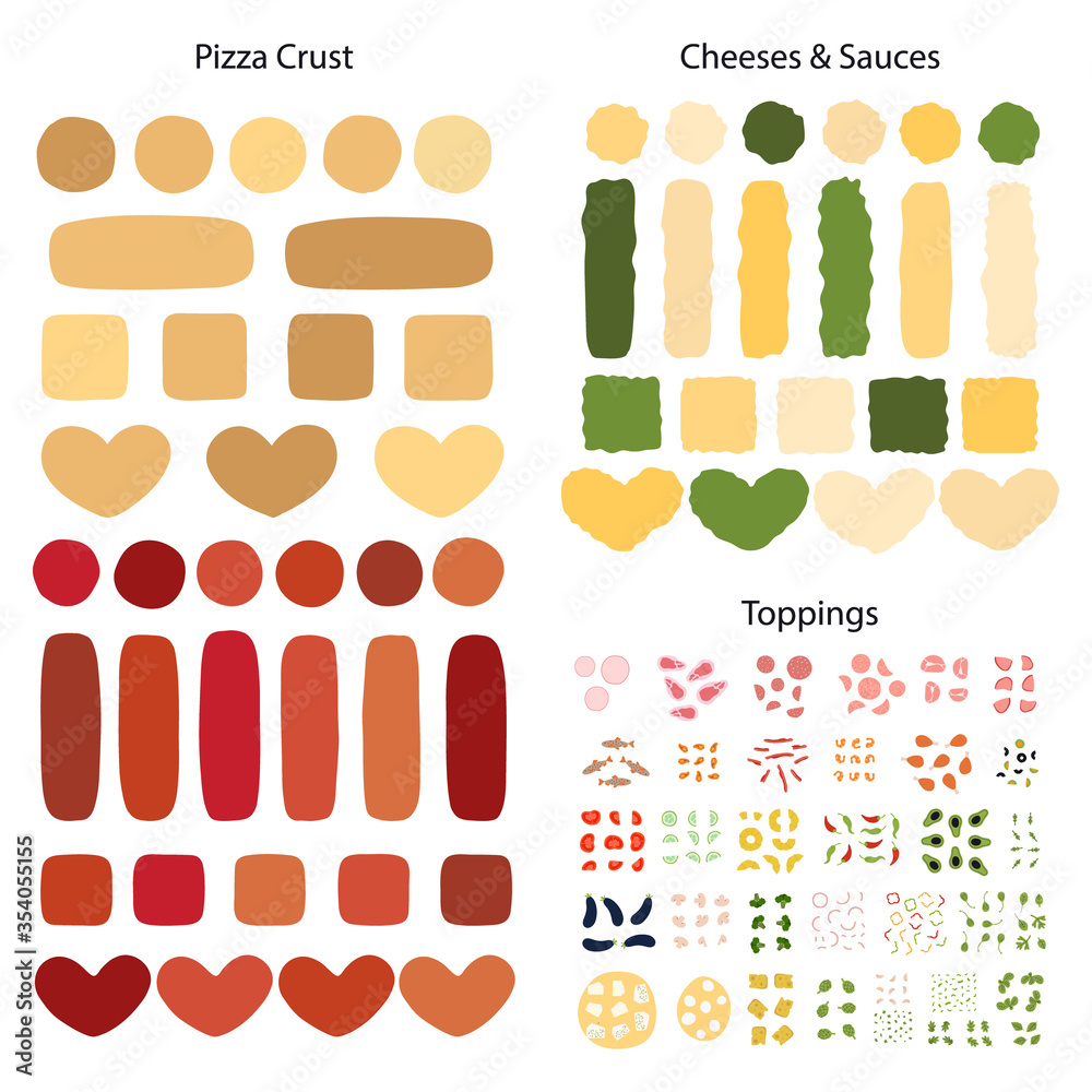 Pizza constructor. Create your own pizza with 100 different pizza ...