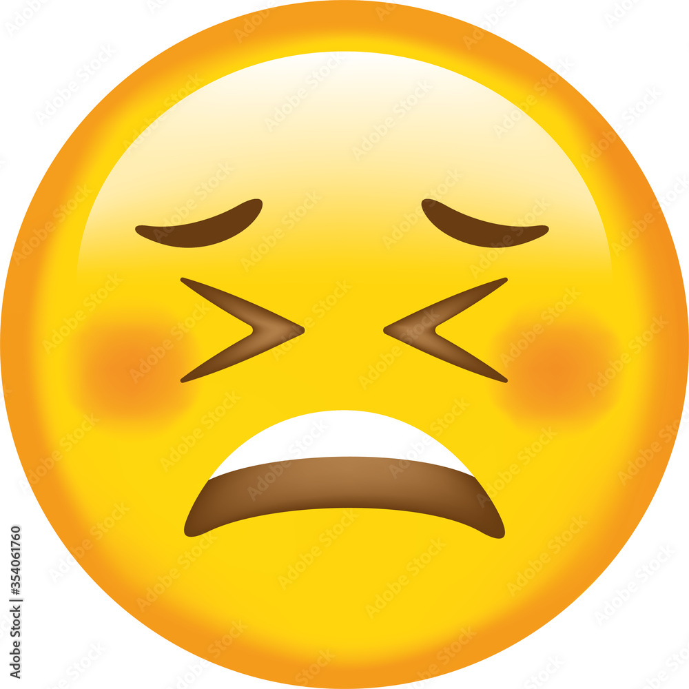 Vector emoji. Sad face. Sad vector emoji. Sad emoticon. Cute emoticon ...