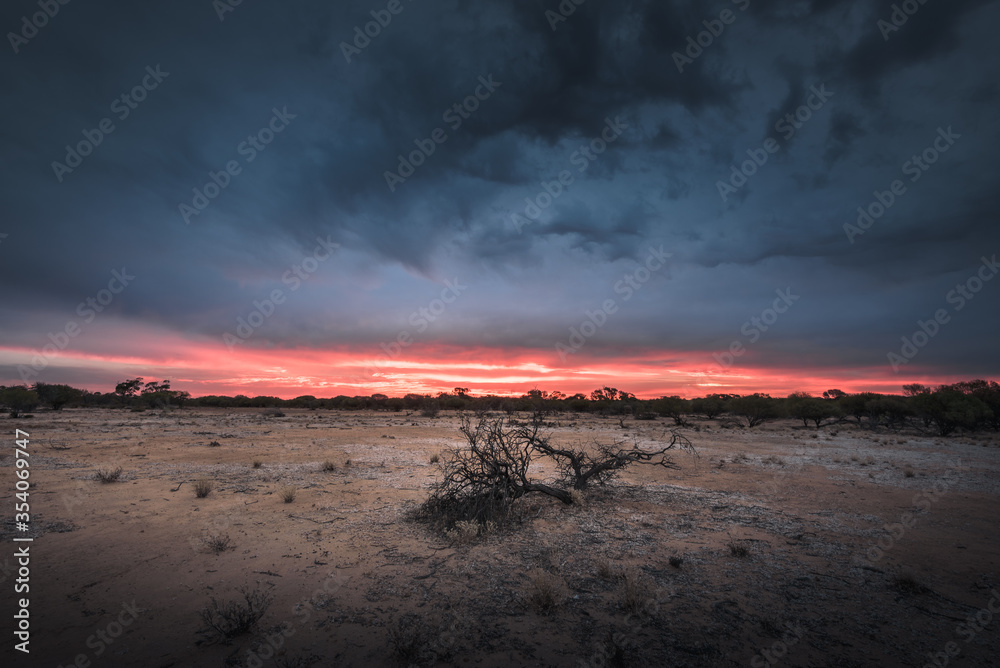 Dry and inhospitable australian outback Stock Photo | Adobe Stock