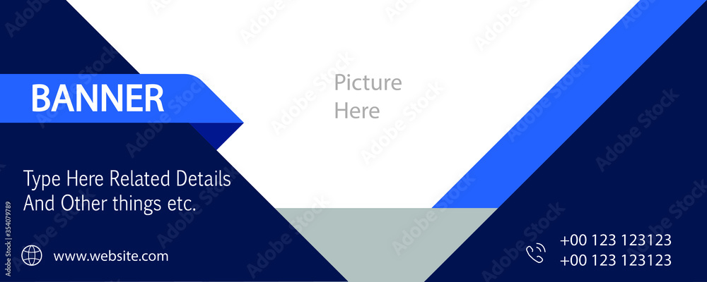 blue color and pattern web banner design and social media cover design ...
