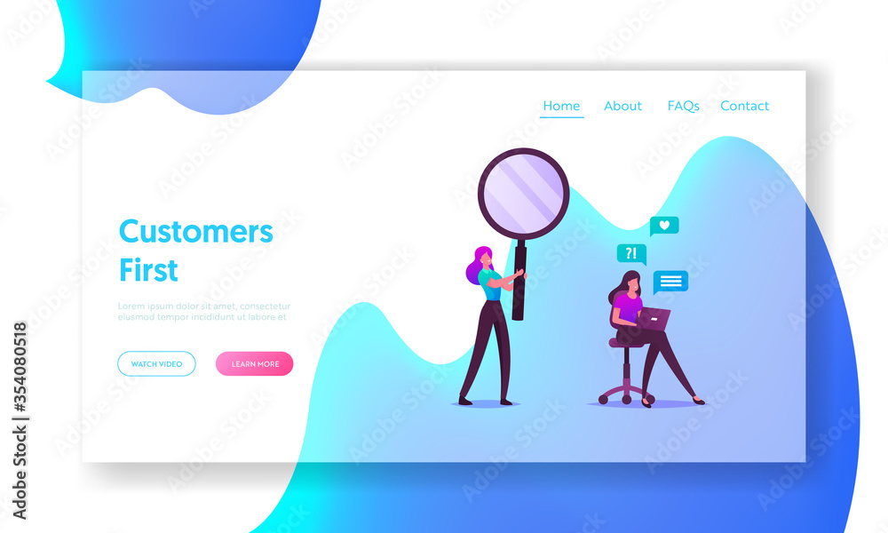 Customer Journey, Buyer Choice, Online Shopping. Landing Page Template ...