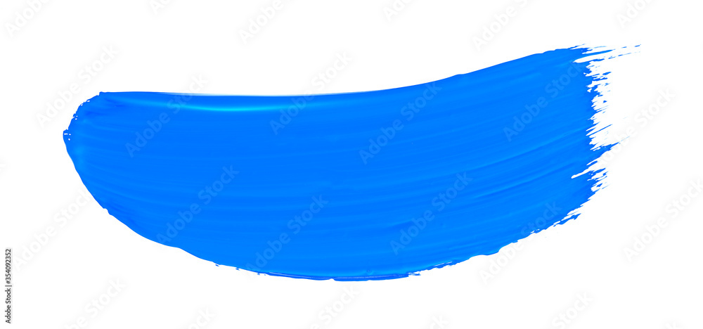 Blue brush stroke isolated on white background. Blue abstract stroke ...