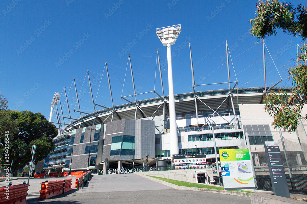 Melbourne, Australia: April 09, 2018: Melbourne Cricket Ground simply ...