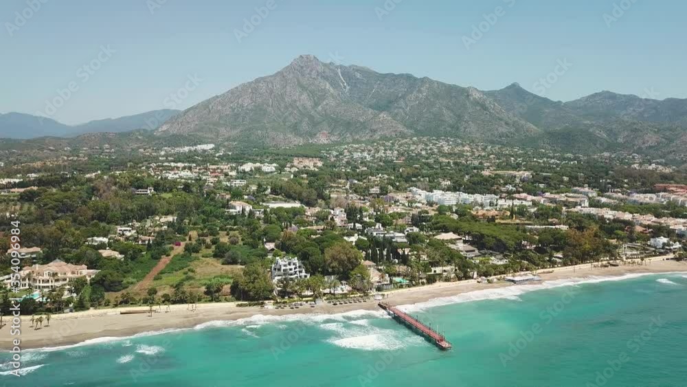 Vidéo Stock Sensational aerial view of luxury and exclusive area of ...