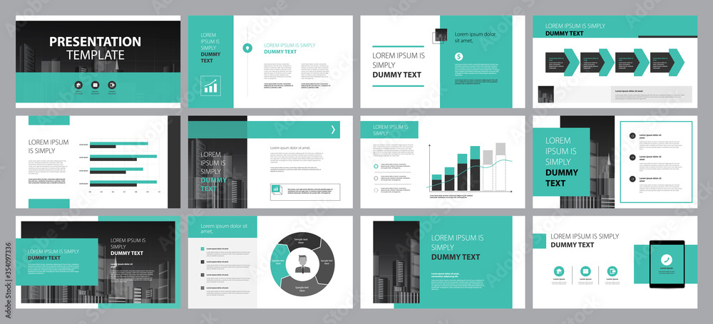 template presentation design and page layout design for brochure ,book ...