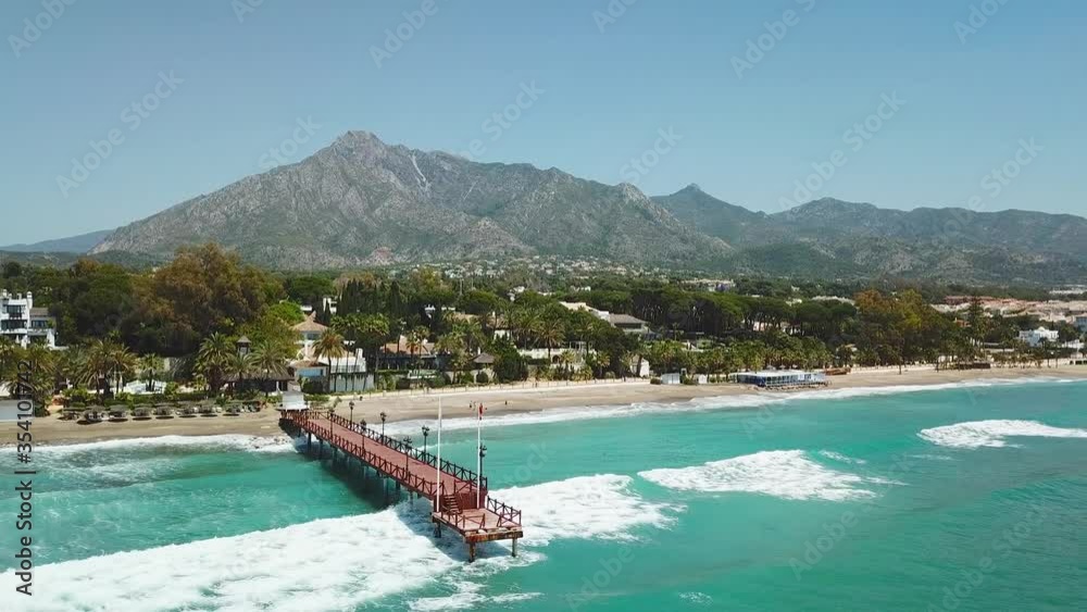 Beautiful and unique cinematic aerial view of luxury and exclusive area ...