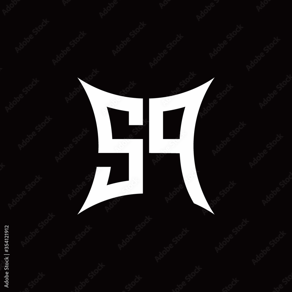 SP monogram logo with sharped shape design template Stock Vector ...