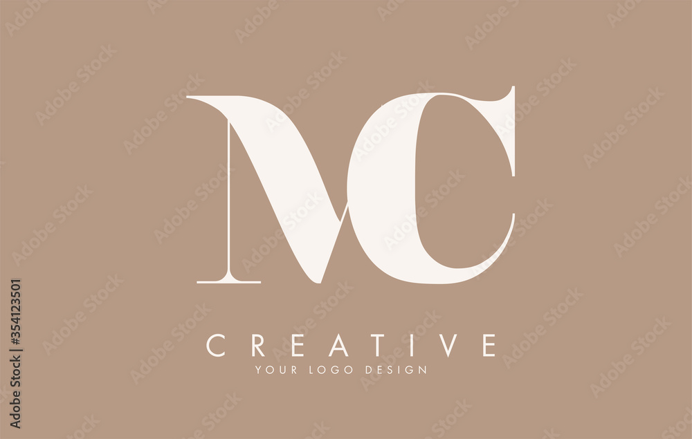 MC M C letters logo design. Long Tail effect vector illustration. Stock ...