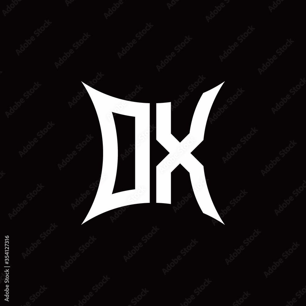 OX monogram logo with sharped shape design template Stock Vector ...