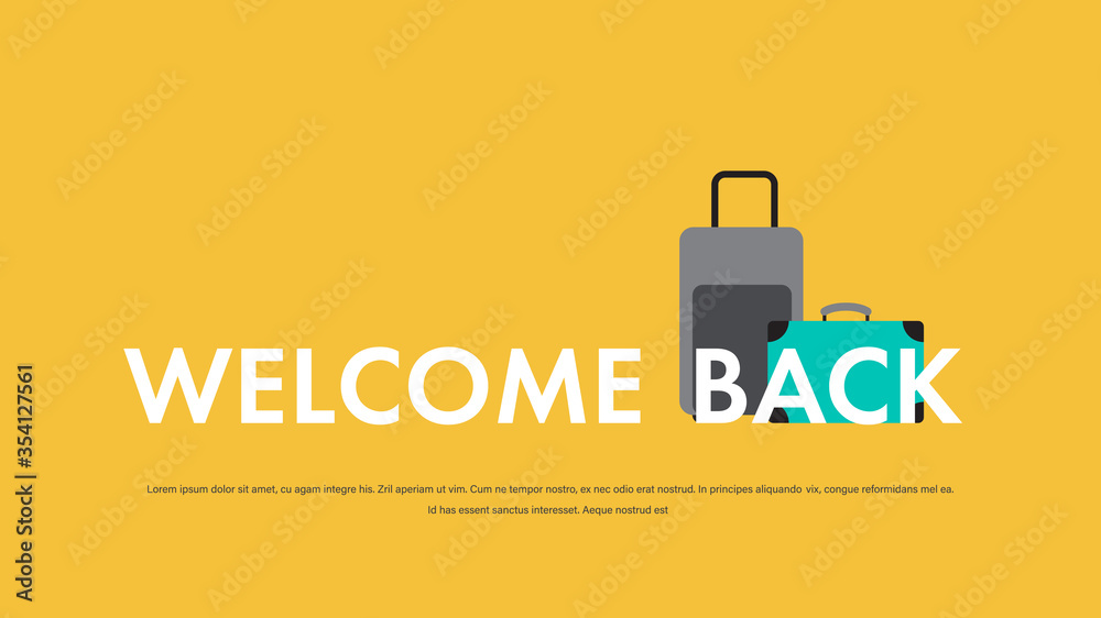 welcome back banner coronavirus pandemic quarantine over advertising ...