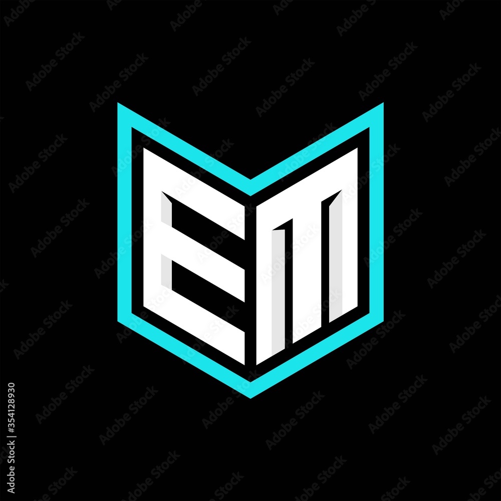 EM initial logo monogram designs modern templates . Stock Vector ...