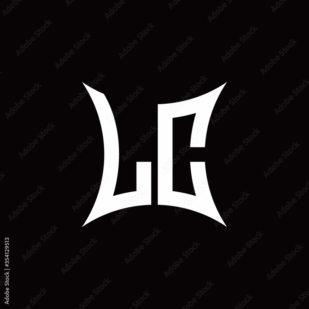 LC monogram logo with sharped shape design template Stock Vector ...