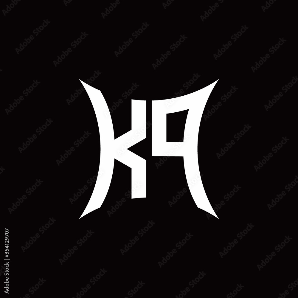 KP monogram logo with sharped shape design template Stock Vector ...