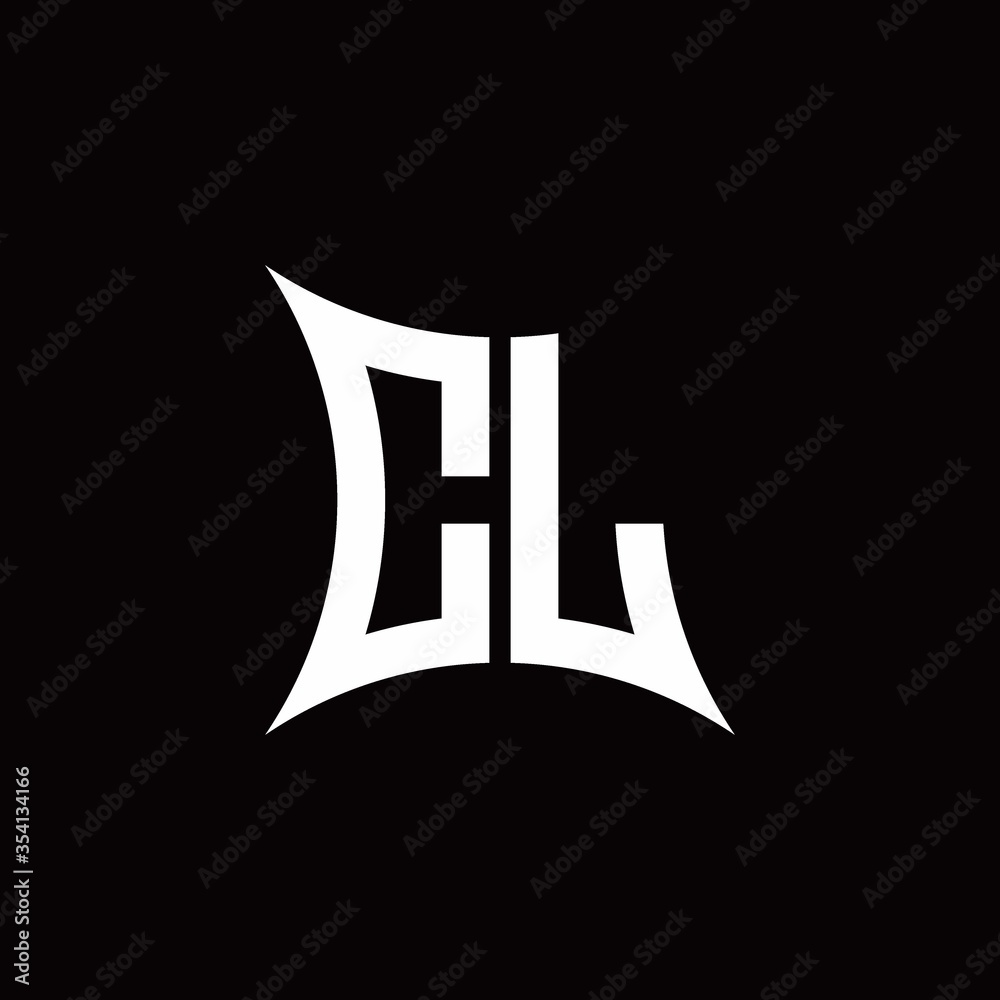 CL monogram logo with sharped shape design template Stock Vector ...