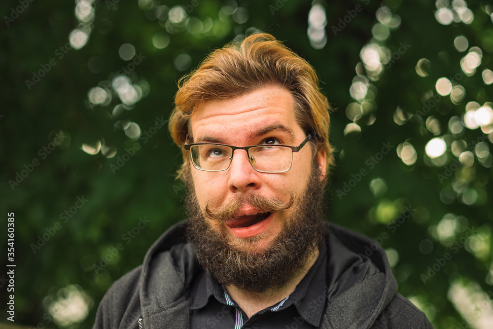 foolish portrait funny grimace male face photography of middle adult ...