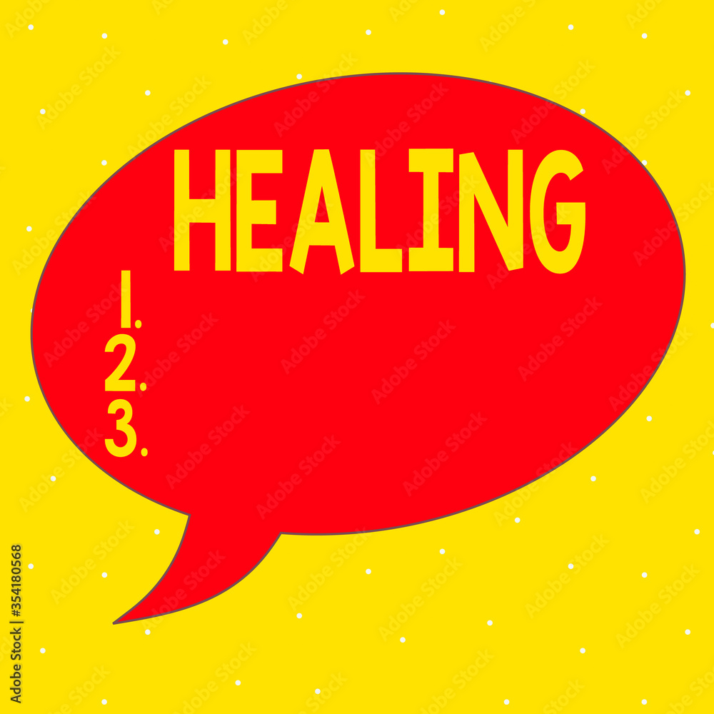 Word writing text Healing. Business photo showcasing process of the ...