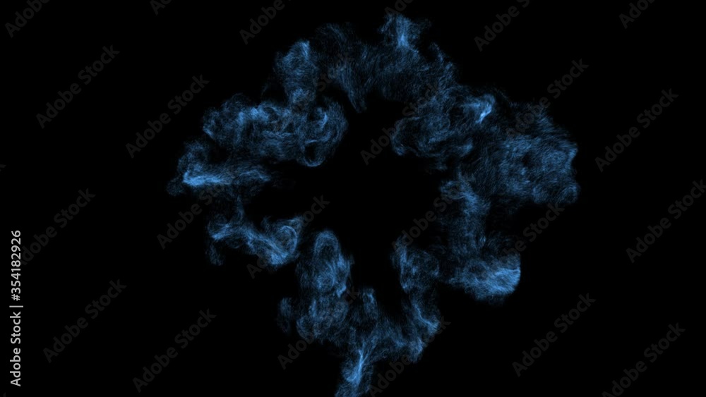 3D smoke explosion shockwave effect and divergent wave isolated on ...