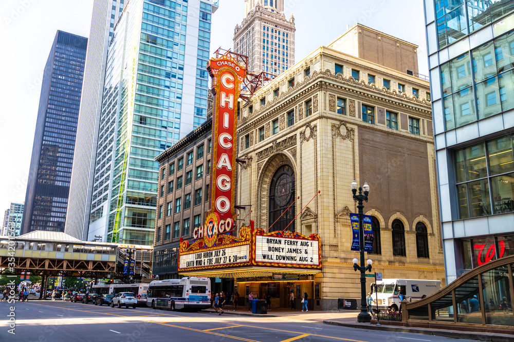 Chicago Theatre sign Stock Photo | Adobe Stock