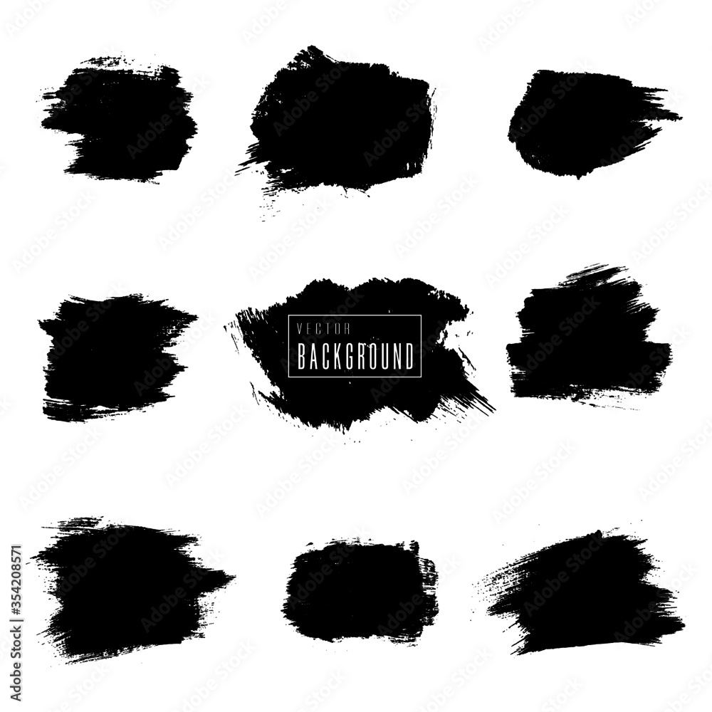 Vector brush paint, ink brush stroke, line,texture,background for text ...