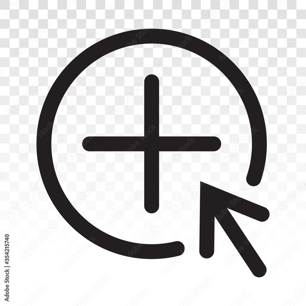 Add item / add friends - Line art icon for apps and websites Stock ...