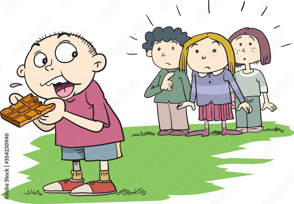 The child is selfish vector de Stock | Adobe Stock