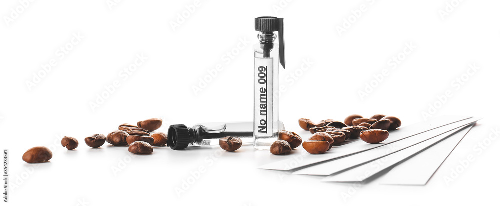 Perfume sample on white background Stock Photo | Adobe Stock