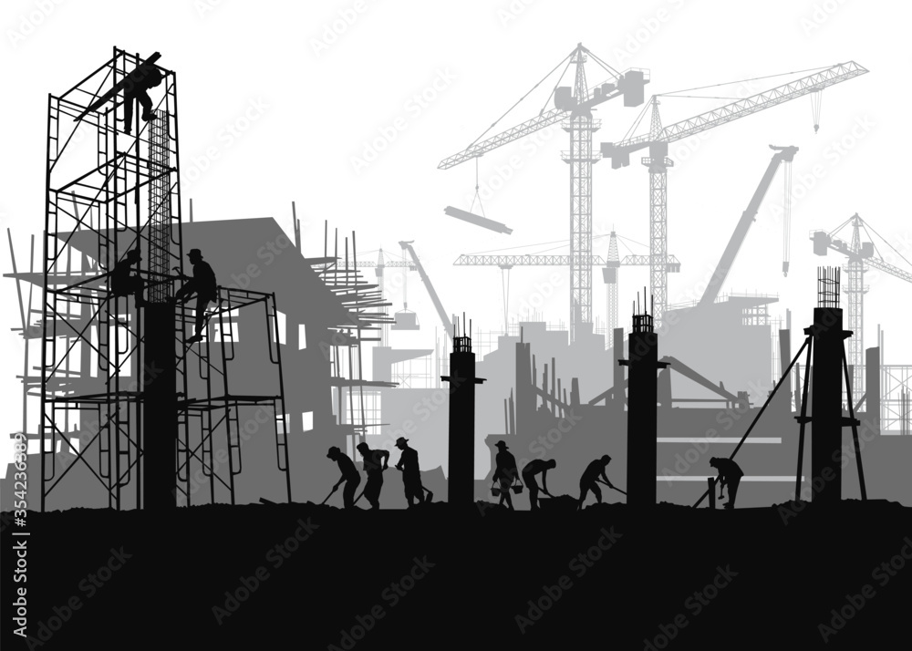 Construction vector background,Construction info graphics, Book Cover ...