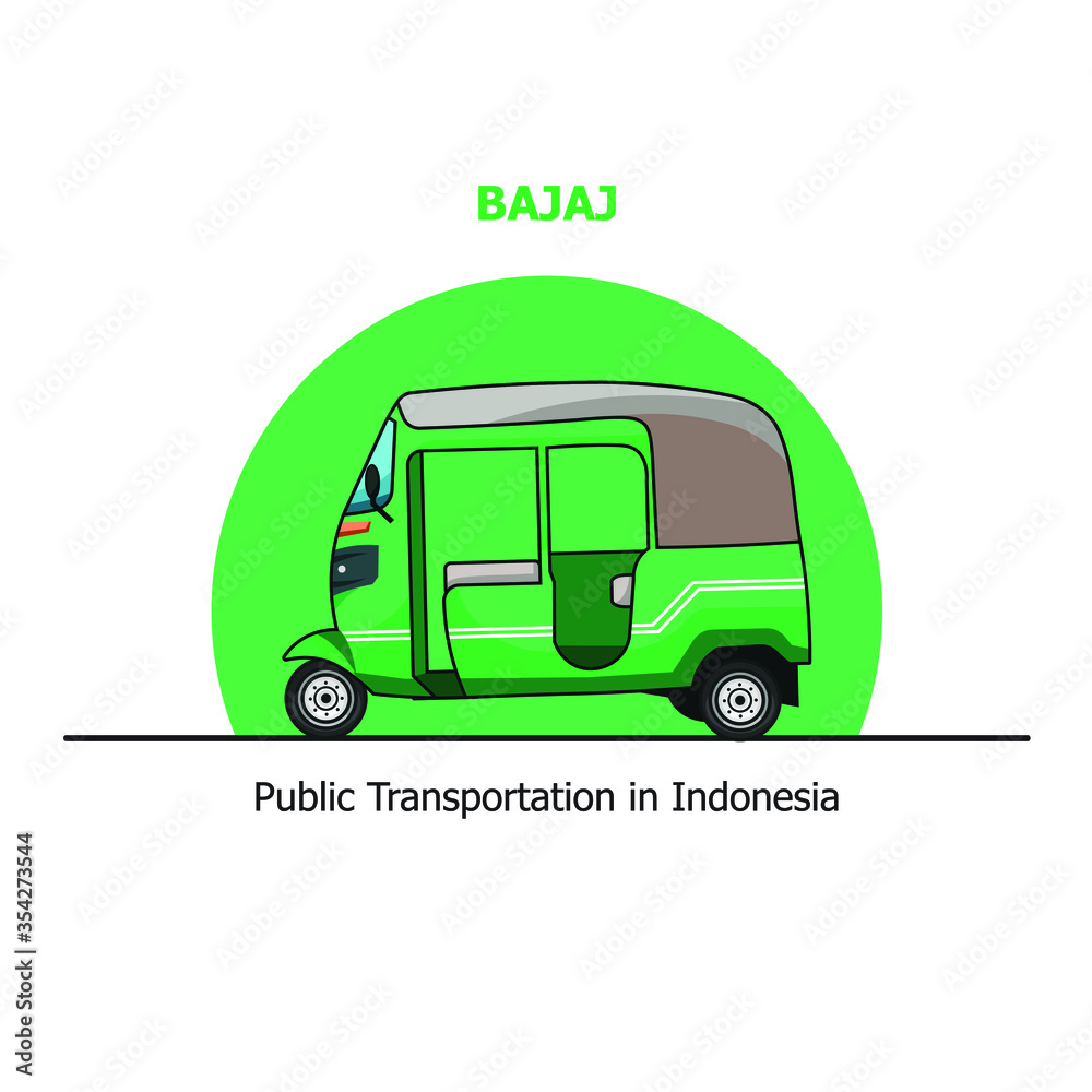 vector illustration of a Bajaj Modern Stock Vector | Adobe Stock