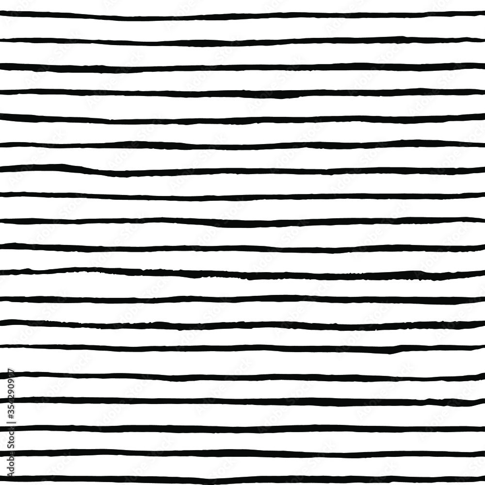 Hand drawn stripes seamless pattern. Grunge brush stroke line. Doodle ...