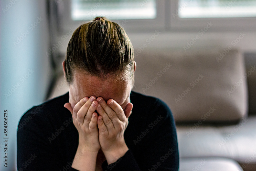 Panic attacks young women sad fear stressful depression emotional ...