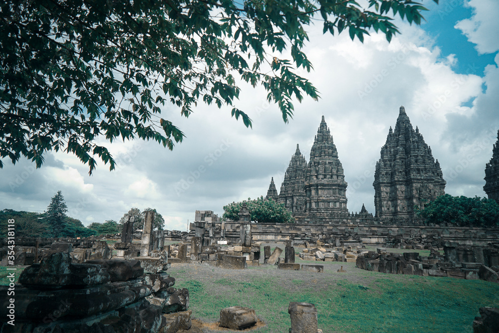 Yogyakarta Indonesia, June 03 2020 : Prambanan temple is a Hindu temple ...