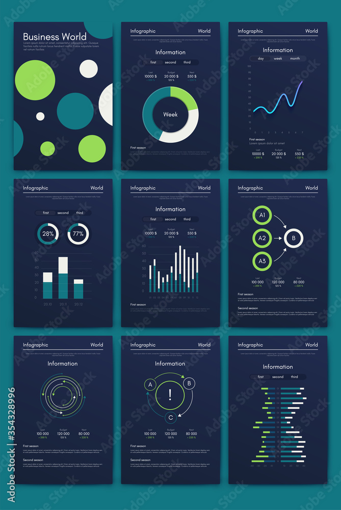 Modern infographic vector elements for business brochures. Use in ...