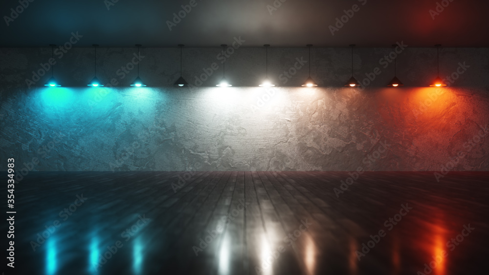 Background with incandescent lamps of different temperature values. The ...
