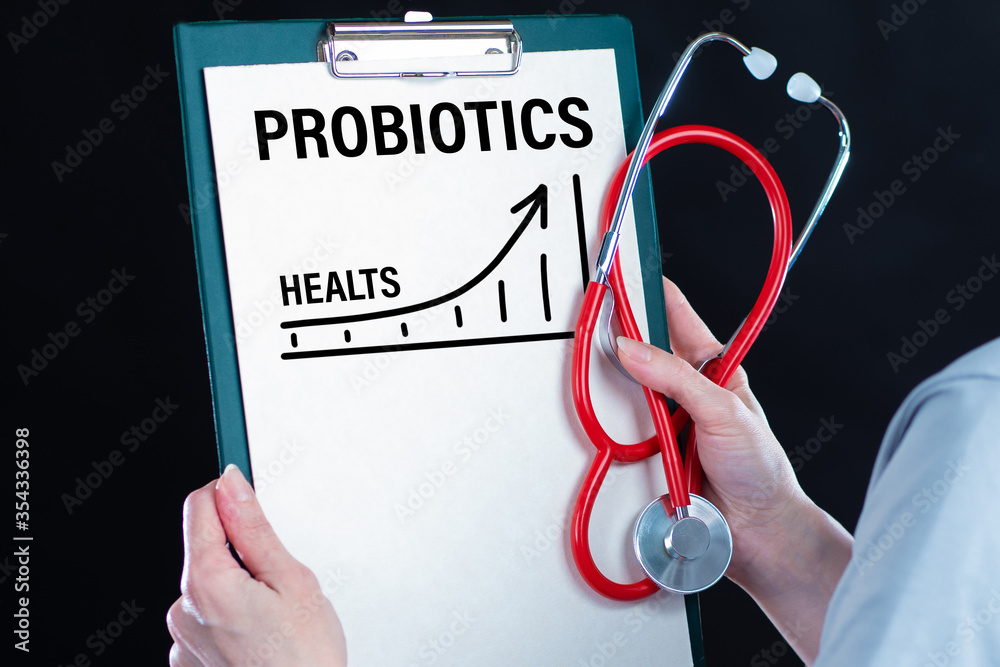Chart shows improved health thanks to probiotics. Increased immunity ...