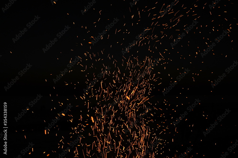 Amazing Sparks in the Dark. Beautiful abstract background on the theme ...